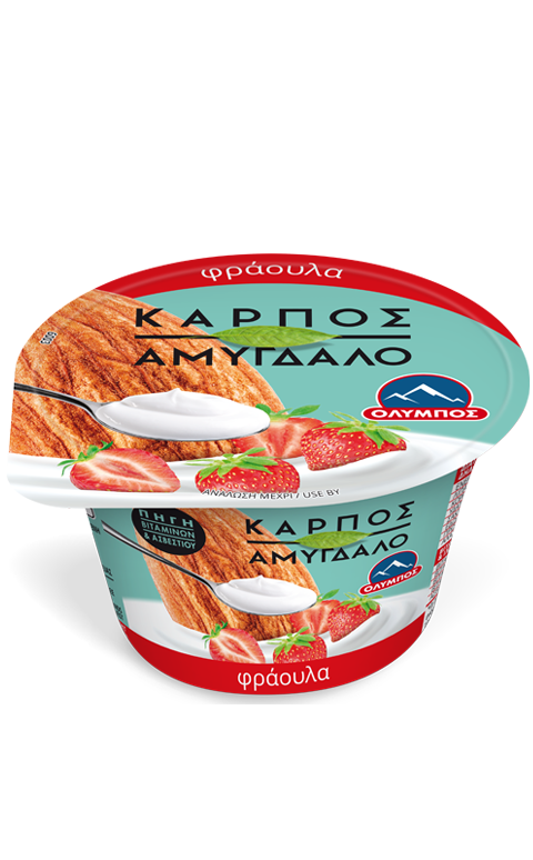 Επιδόρπιο Γιαουρτιού Αμυγδάλου Φράουλα 150gr 6τμχ/κιβ (τιμή τεμαχίου ...